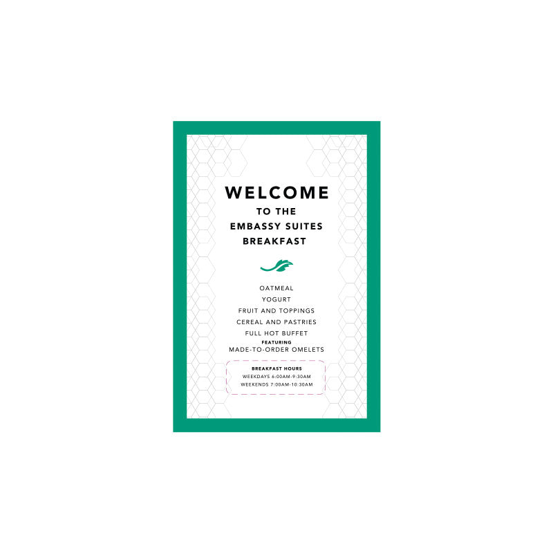 Welcome Sign Insert – Embassy Suites Signs